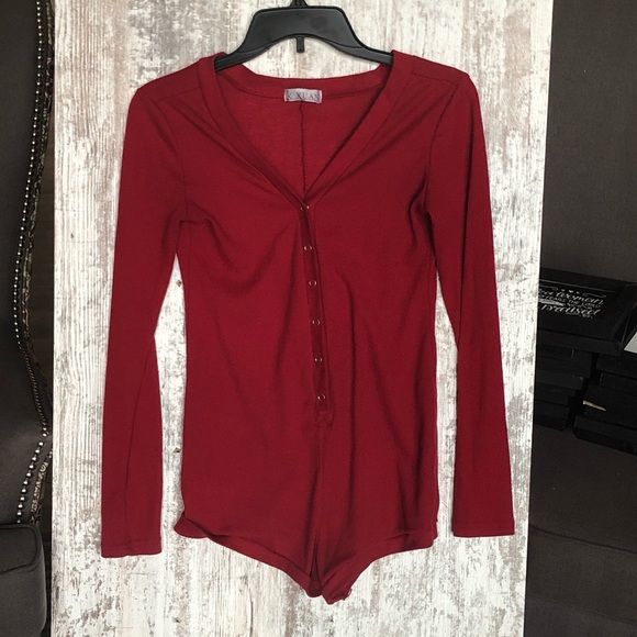 Tops | Red Body Suit | Poshmark